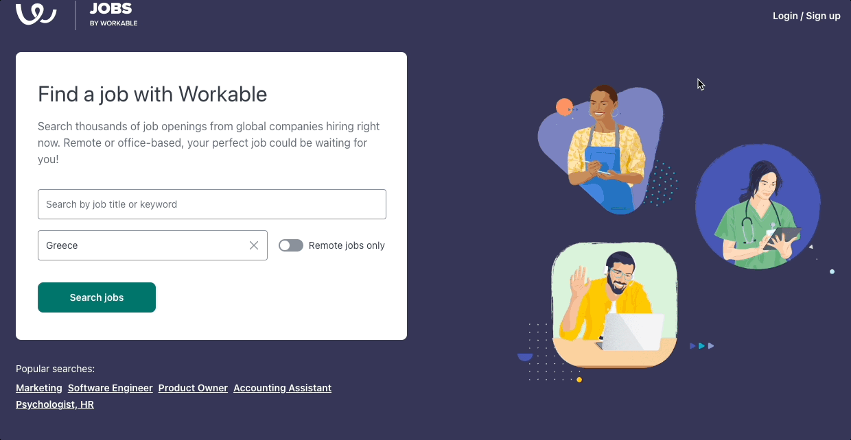 Creating a Job Seeker profile – Workable Job Seekers Help